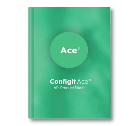Configit Ace® Api Product Sheet Configit