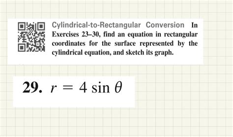 Solved Cylindrical To Rectangular Conversion In Exercises