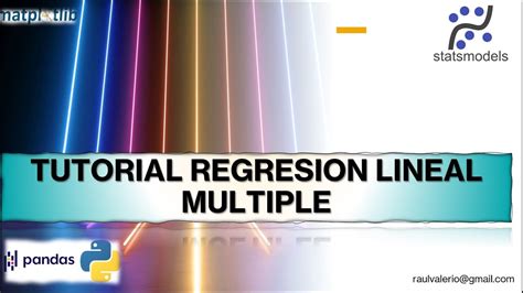 Tutorial Regresion Lineal Multiple Con Statsmodels Python Formula