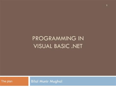 Ppt Programming In Visual Basic Powerpoint Presentation Free Download Id6891985