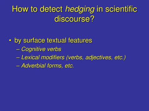 Ppt Modality And Scientific Discourse Powerpoint Presentation Free Download Id 1822394