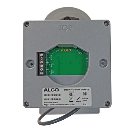 8196 Ip Poe Horn Speaker Algo Communication Products Ltd