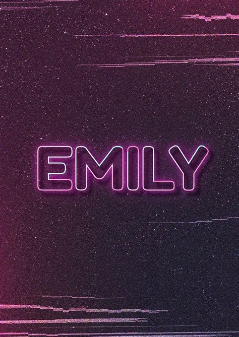 Download Free Vector Of Emily Name Font Block Letter Typography Vector