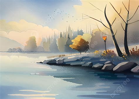 수채화 자연 강 하늘 배경 그림 수채화 강 하늘 배경 일러스트 및 사진 무료 다운로드 Pngtree