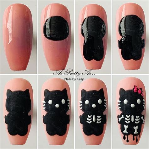 Kelly Scothorn On Instagram Skeleton Kitty 🐈‍⬛ So This Step By Step