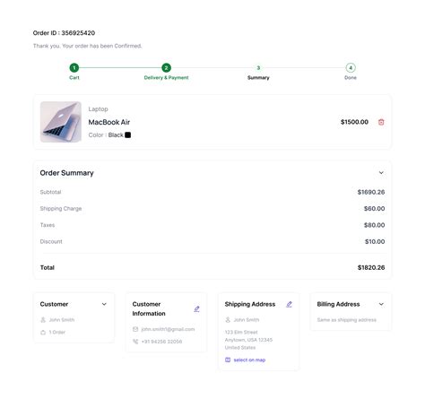 Tailwind Css Order Summary Sections Pagedone