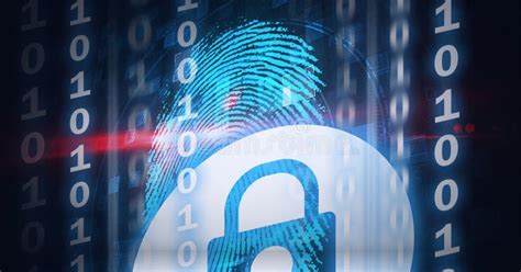 Fingerprint Binary Microchip Stock Illustration Illustration Of Hitech Circuit