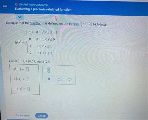 solved o graphs and functions evaluating a piecewise defined