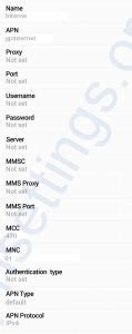 Gp Internet Setting Code G G Apn Settings