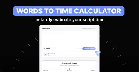 Script Timer Words To Time Calculator