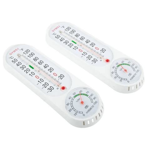 Large Wall Mounted Analog Thermometer And Hygrometer For Indoor And