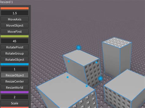 Resizing Multiple Parts In The Same Direction With Different Rotation Scripting Support