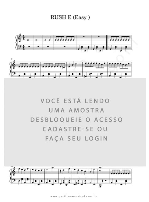 Rush E Sheet Music Boss Piano Partitura Musical