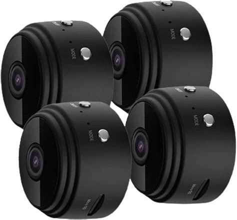 Secret Scope Camera Scope Mini Security Mini Wireless Wifi Camera 1080p Black 4pcs