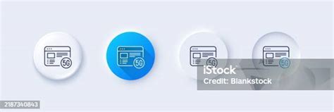 5g 인터넷 회선 아이콘입니다 와이파이 웹 브라우저 기호 선 아이콘 벡터 0명에 대한 스톡 벡터 아트 및 기타 이미지 0명 3차원 형태 5g Istock