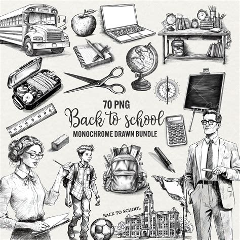 Back To School Clipart Images Black And White
