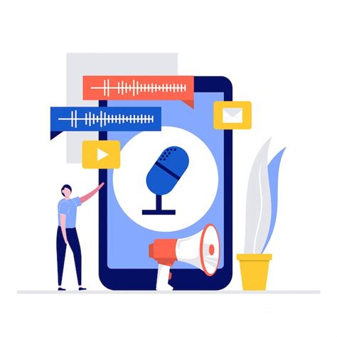 Premium Vector Voice Messages Voice Recognition Illustration Concept