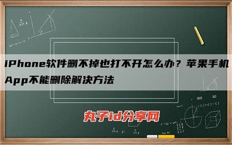 Iphone软件删不掉也打不开怎么办？苹果手机app不能删除解决方法 丸子分享 玩转ios世界