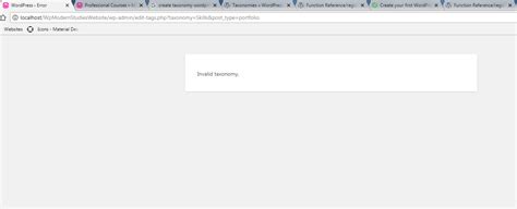 Invalid Taxonomy In Wordpress Stack Overflow