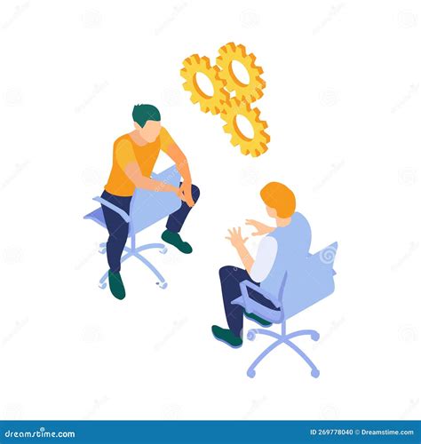 isometric programmers interview composition stock illustration illustration of programming