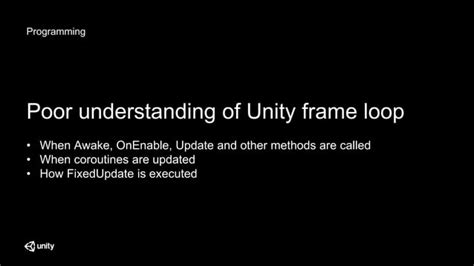 Шлигін Олександр “Розробка ігор в Unity загальні помилки” Gamedev Conference 2018 Ppt