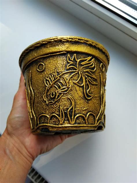 Кашпо вазон в стилі пейп арт декор для дому подарунок ручна робота