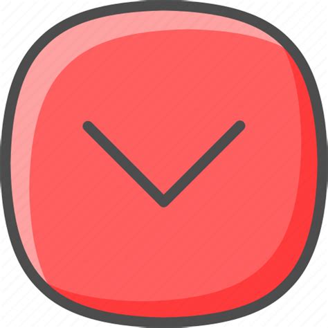 Arrows Pointers Down Arrow Button Interface Symbol Icon Download On Iconfinder