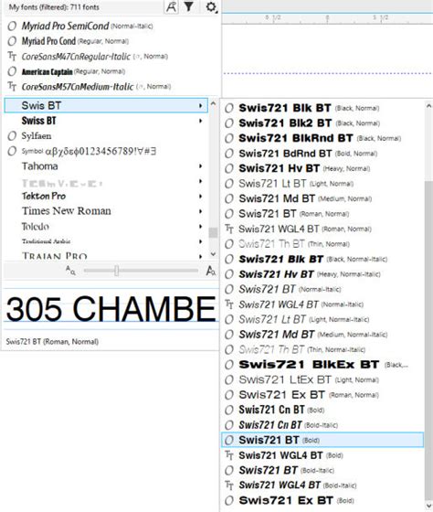 Font Manager Expanding List Corel Font Manager X CorelDRAW Graphics Suite X CorelDRAW