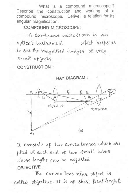 solution compound microscope and its construction and working and