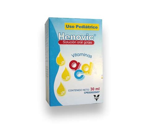 Vitamina A B C D Henovic Sol Pediatrico Gotas 30ml Vargas Suplemento Vitaminico Phasil ⭐️