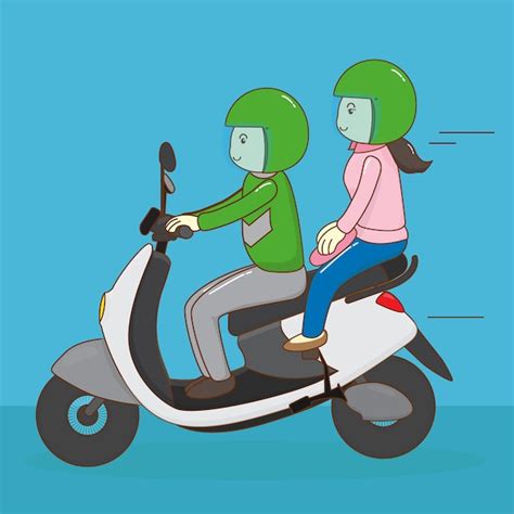 Premium Vector Online Food Delivery Driver Cute Illustration Hail