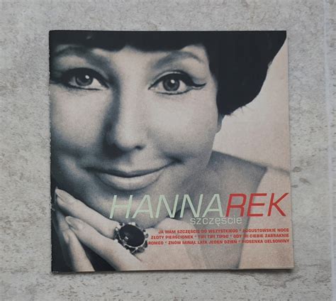 Hanna Rek Szczęście Cd Wyd 2003 12499595343 Oficjalne Archiwum