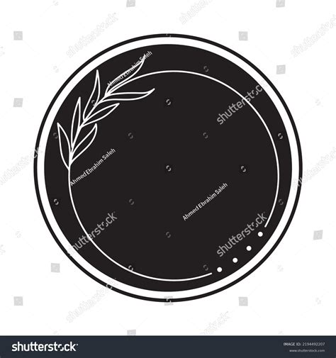circular rounded frame vector black geometric stock vector royalty