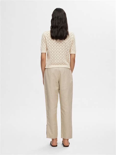 Sofia Ss Structure Knit Cardigan Birch Villoid