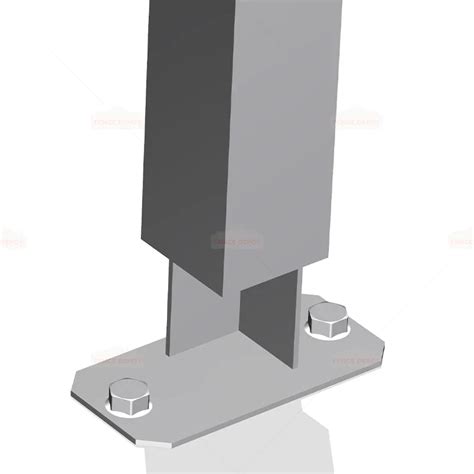 Rectangle Strut Post Base Fence Depot
