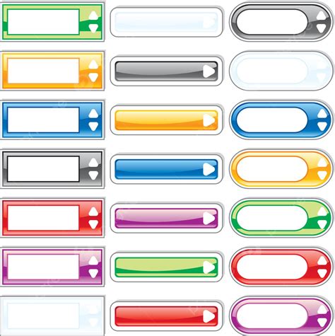 Vector Web Buttons Bar Shiny Graphic Vector Bar Shiny Graphic PNG