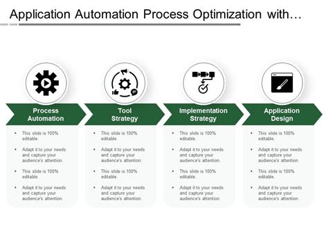 Application Automation Process Optimization With Boxes And Icons PowerPoint Templates Download