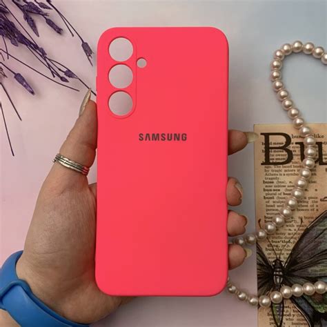 قاب گوشی Galaxy S23 Fe سامسونگ سیلیکونی های کپی طرح ساده سرخابی محافظ