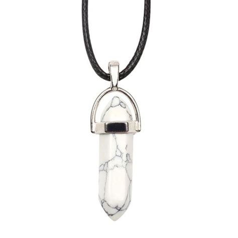 Collana Pietra Prisma Bianca Howlite Macedonia