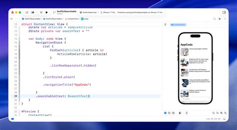 37 Implementing Search Bar Using Searchable · Mastering Swiftui Book