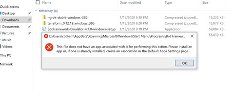 Unable To Update Bot On 32bit Windows 10 · Issue 2047 · Microsoftbotframework Emulator · Github