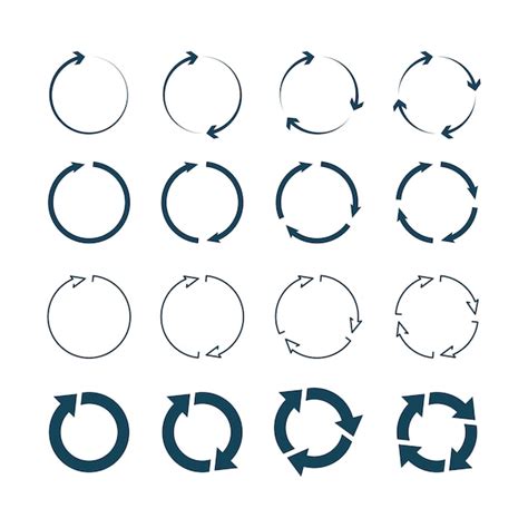 Premium Vector Circle Arrows Right Round Arrows Right Pointing