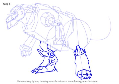 Learn How To Draw Grimlock Disguised From Transformers Transformers Step By Step Drawing