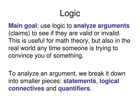 Ppt Chapter Introduction To Logic Powerpoint Presentation Free