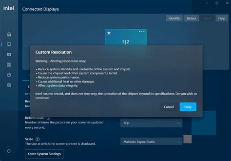 Intel Custom Resolution Warning R Techsupport