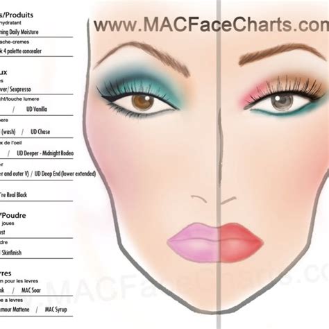 Mac Face Chart Makeup Looks Makeup Face Charts Face Chart Makeup Charts
