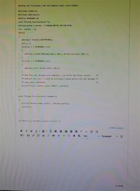 Solved Reading The Following Code And Explain What Could Chegg