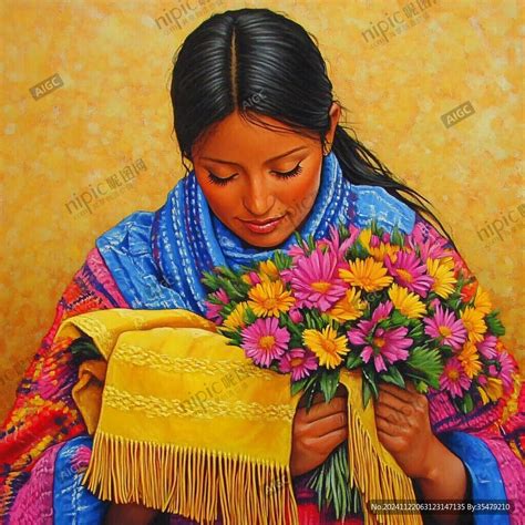 Ai创作图印加地方文化 秘鲁瓦里文化 秘鲁西坎文化 秘鲁昌凯文化 手绘门巴族少女 秘鲁印加文化 印第安人物油画 秘鲁契穆文化 拉丁美洲艺术