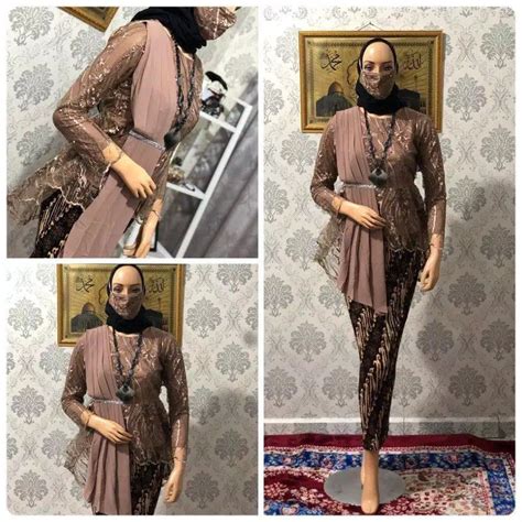 Jual COD SETELAN KEBAYA MODERN SELENDANG KEBAYA WISUDA KEBAYA BRUKAT BAJU KEBAYA MODERN KEBAYA