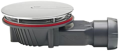 Сифон для душевых поддонов D90мм, сверхплоский с мембраной, сухой ...